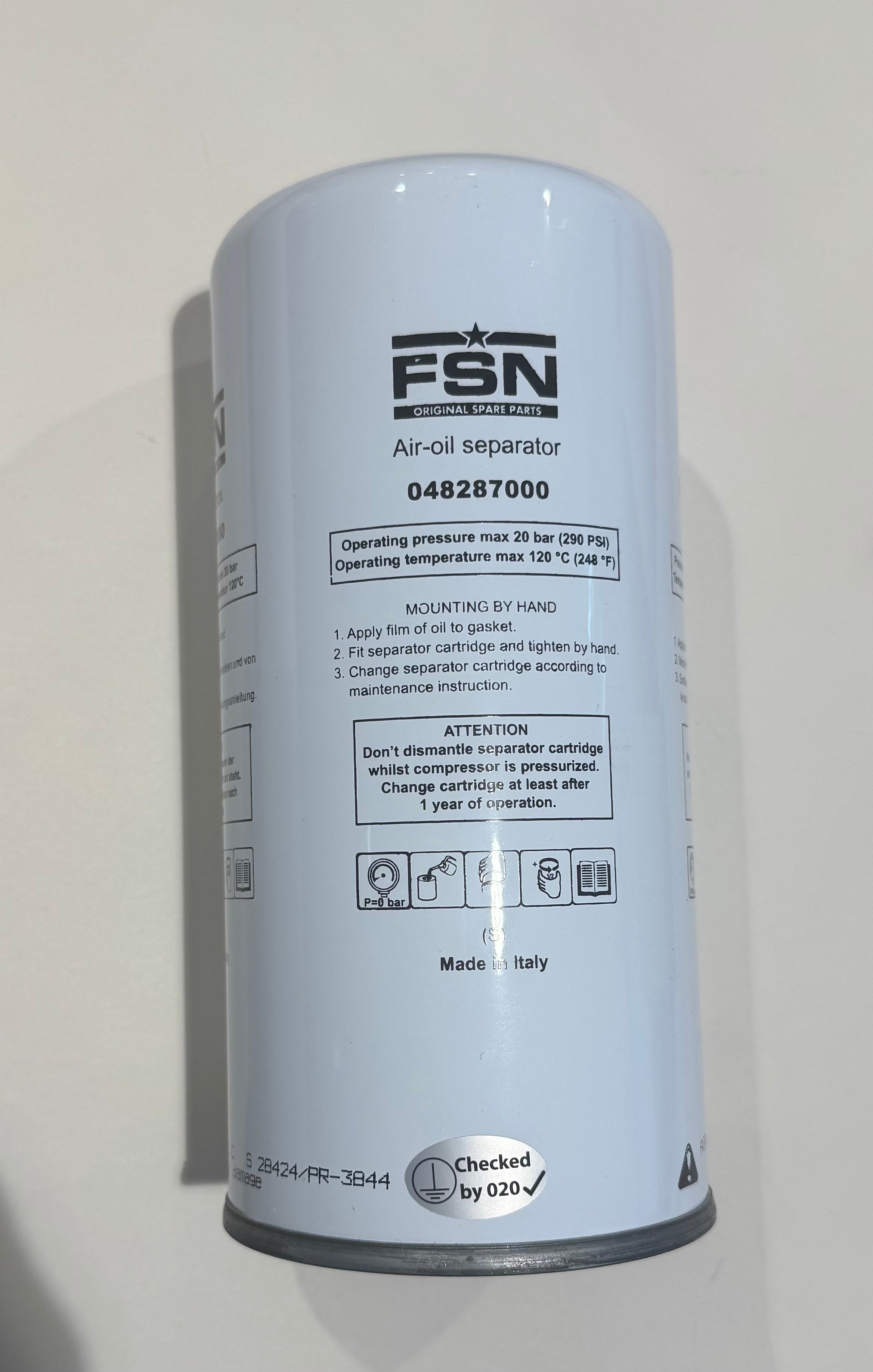FN048287000 OEM CLARKE OIL SEPARATOR FILTER CXR200R/DR CXR1000TD